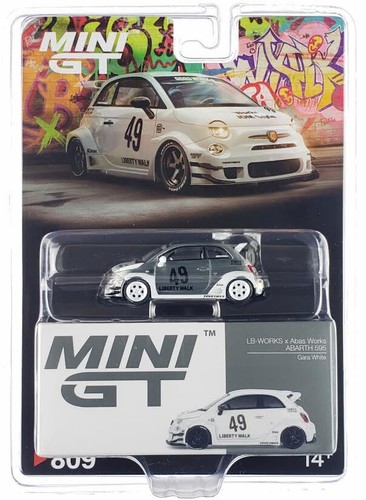 Raw Metal Chase ABARTH 595 #49 LB-WORKS X ABAS WORKS GARA 1/64 MINI GT ...