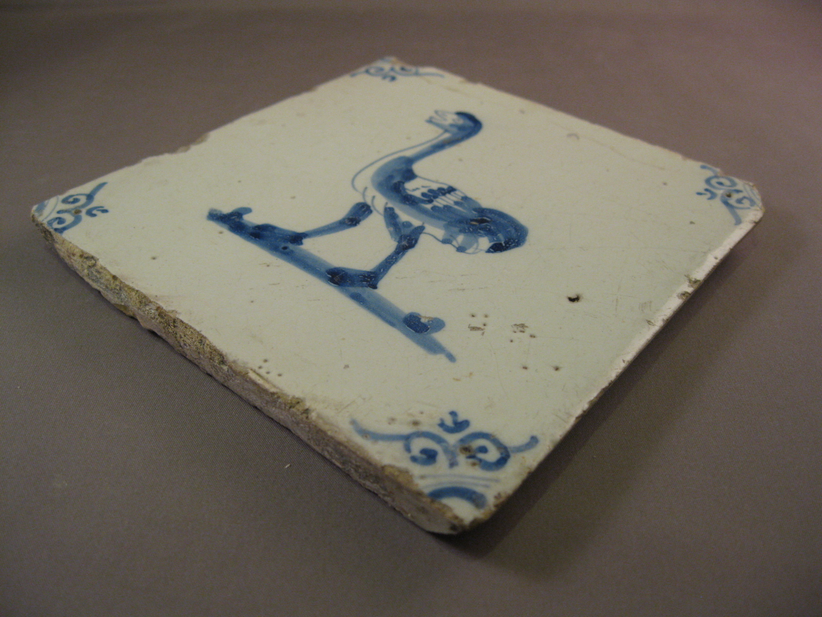 Antique Dutch ostrich animal Tile rare 17th century -- free shipping | eBay