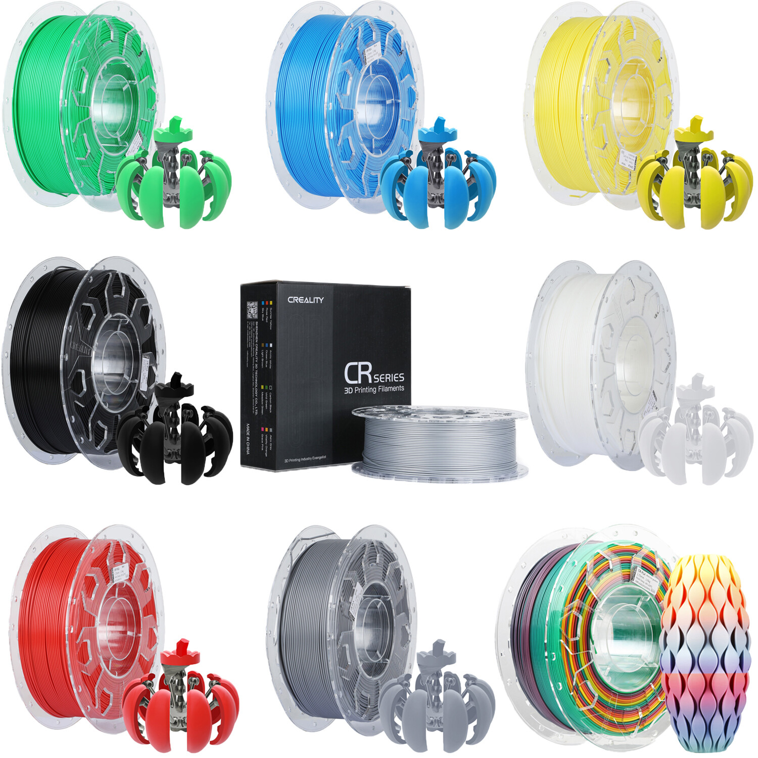 Creality CR-PLA Filament 1.75mm for DIY 3D Printer No Warp Enhanced ...