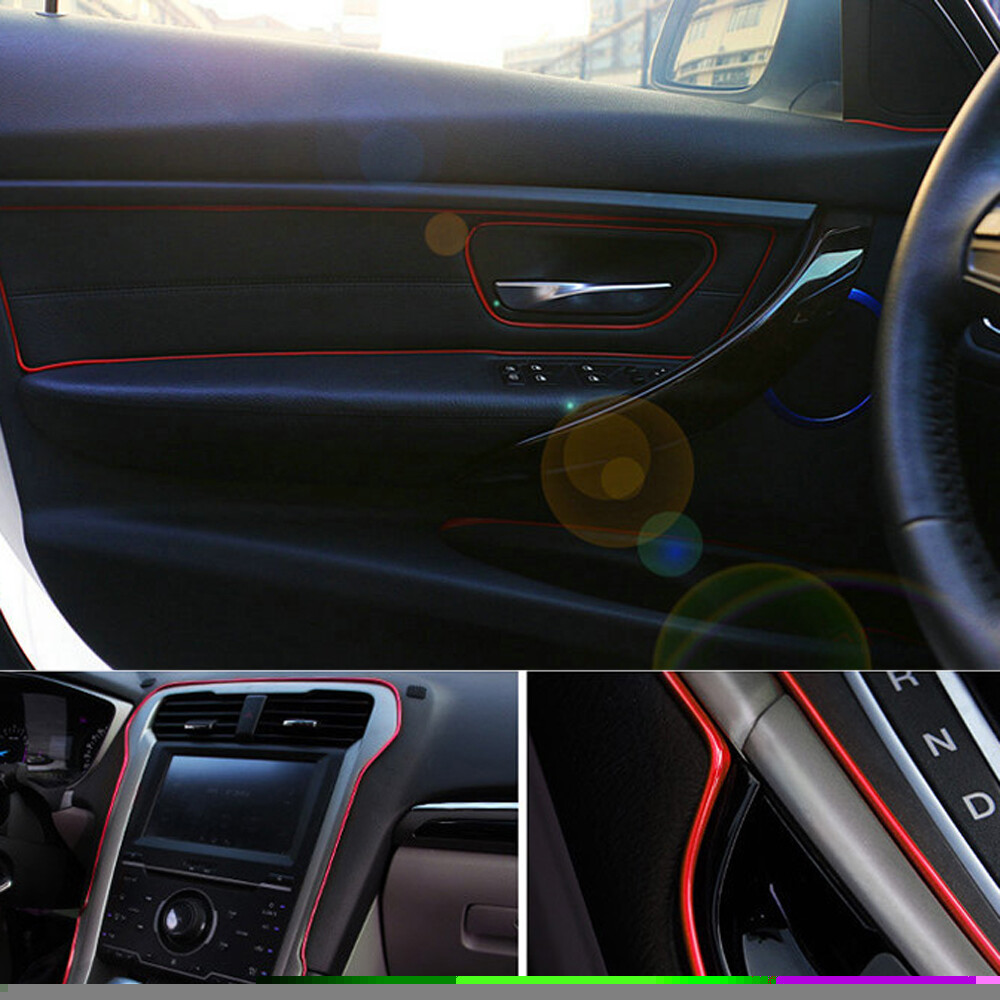 5M Molding Line Car Interior Decor Red Point Edge Gap Door Panel Car ...