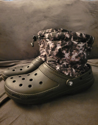 Used Great Condition Crocs Classic Lined Winter Boots Women’s 13.5/ Men ...
