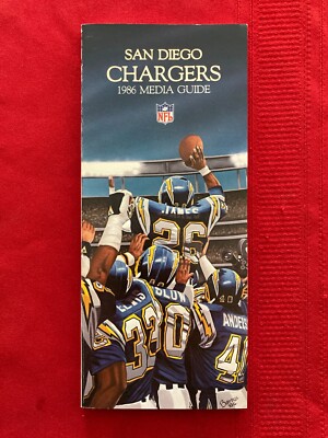 1986 NFL San Diego Chargers media guide / Anderson / Chandler / Fouts ...