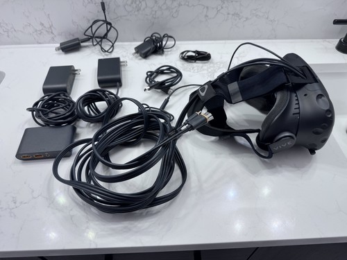 HTC Vive Headset Only w/ Link Box and Cables/head strap | eBay