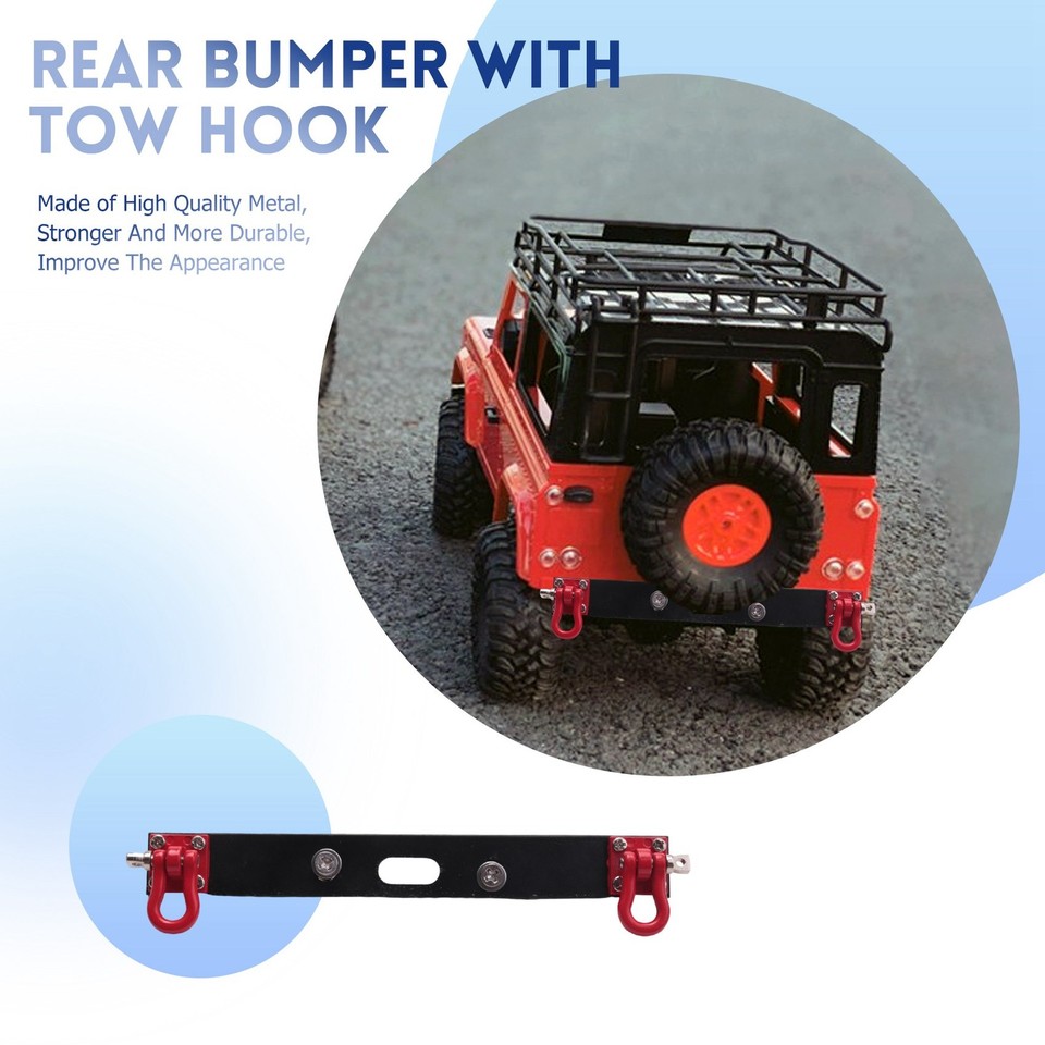 Metal Rear Bumper with Tow Hook for MN D90 D91 D99S MN90 MN99S 1/12 RC ...