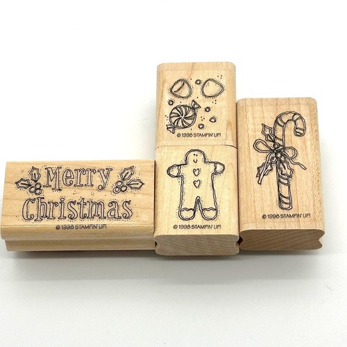 Stampin' Up! Gingerbread Christmas Holiday Rubber Stamps Candy Cane ...