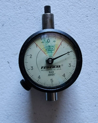 Vintage Federal B2I Full Jeweled Dial Indicator Gage 0.0001" Graduation ...