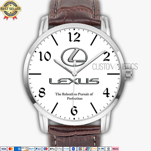 Lexus Logo Custom Quartz Watch Analog Stainless Steel Men's Wristwatch ...