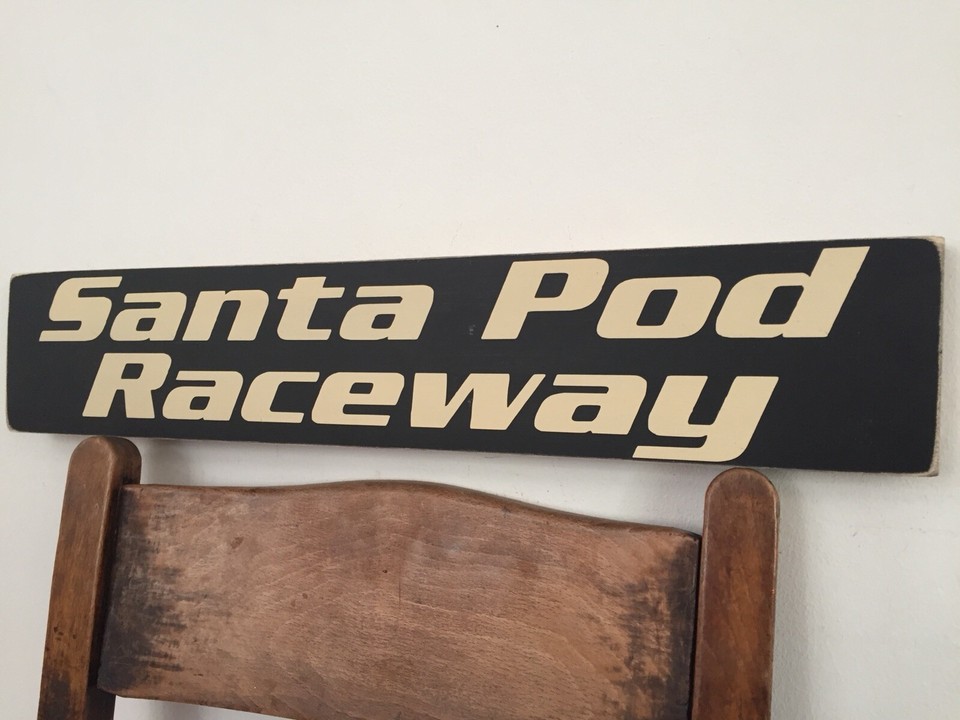 Santa Pod Raceway Sign Dragster Drag Racing Quarter Mile Old Style Gift ...