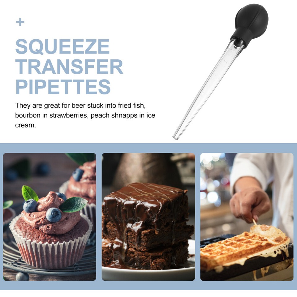 Graduated Dropper Pipettes Turkey Basters for Cooking Squeeze Transfer ...