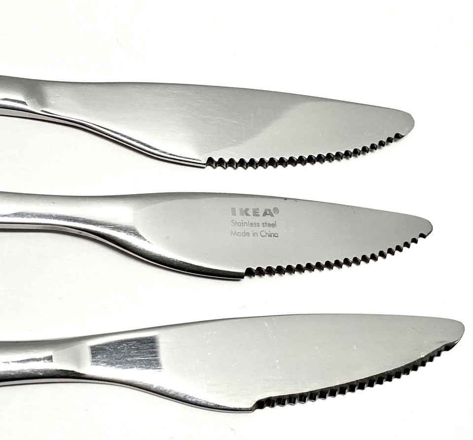 IKEA Stainless FORNUFT Glossy Maria Vinka Design Förnuft 3 Solid Knives ...