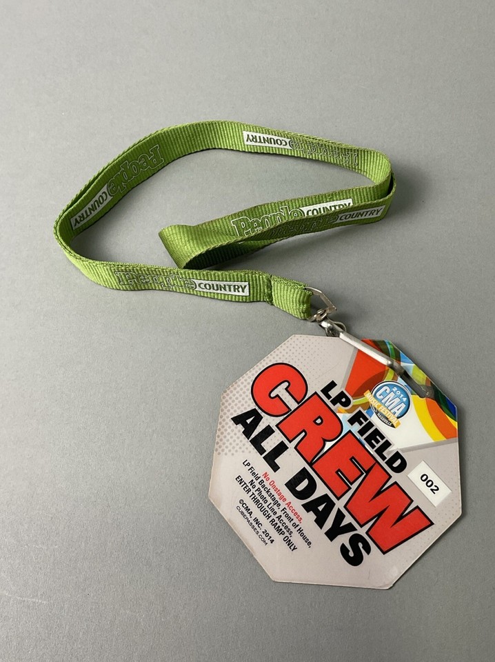 2014 CMA Music Festival LP Field Crew Badge - Nashville, Tennessee ...