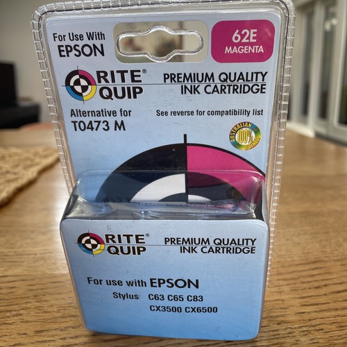 Rite Quip Premium Quality Ink Cartridge Use With Epsom 62E Magenta ...