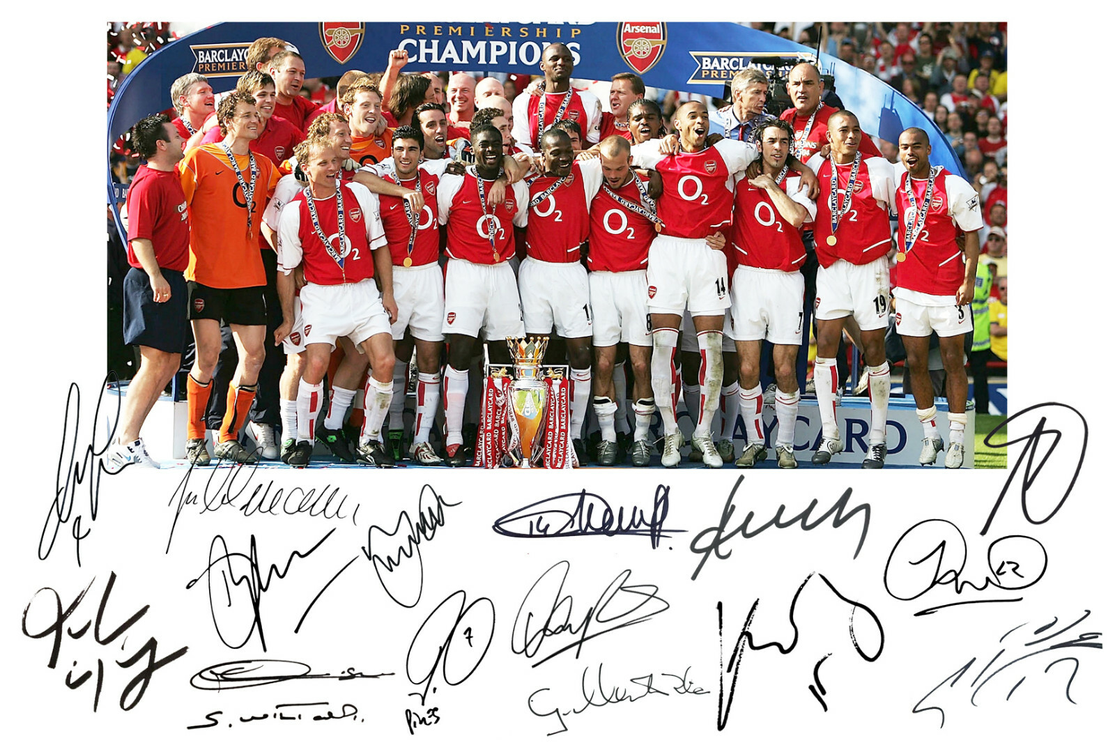 Arsenal Invincibles Squad Signed Autograph Photo Print Arsenal FC ...