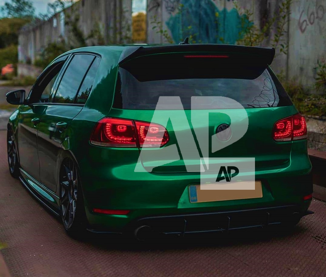 VW Golf MK6 GTD GTI R20 R Gloss Black Boot Roof Spoiler 2008-2013 UK ...