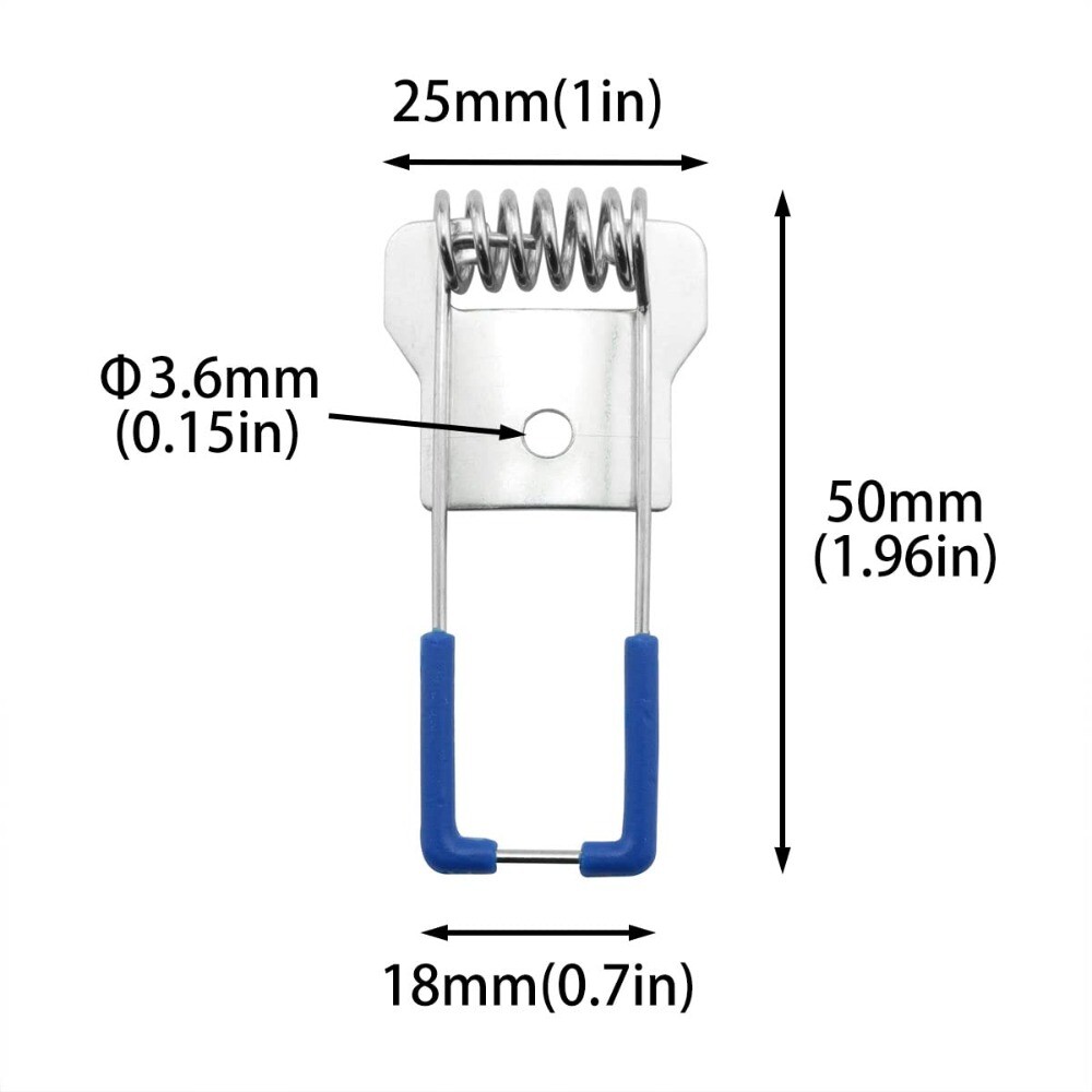 Silver Panel Lamp Spring Clip Blue Recessed Lighting Accessories ...