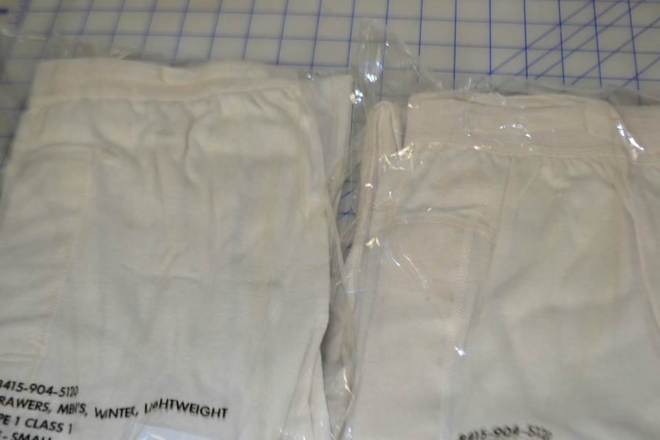 *5 pair small military cold weather drawers underwear wool cotton ...