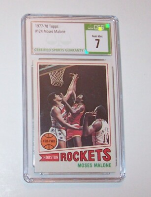 1977 NBA Topps #124 Moses Malone, Houston Rockets | eBay
