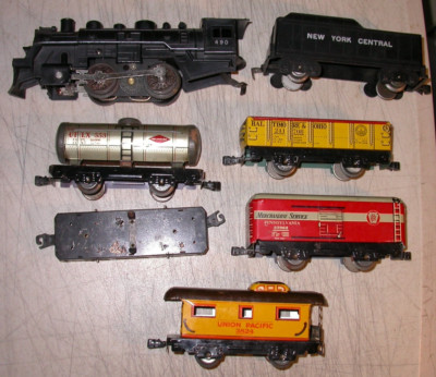 Vintage Marx O 027 490 NYC Steam Freight Train Set Runs Tin Litho 553 ...