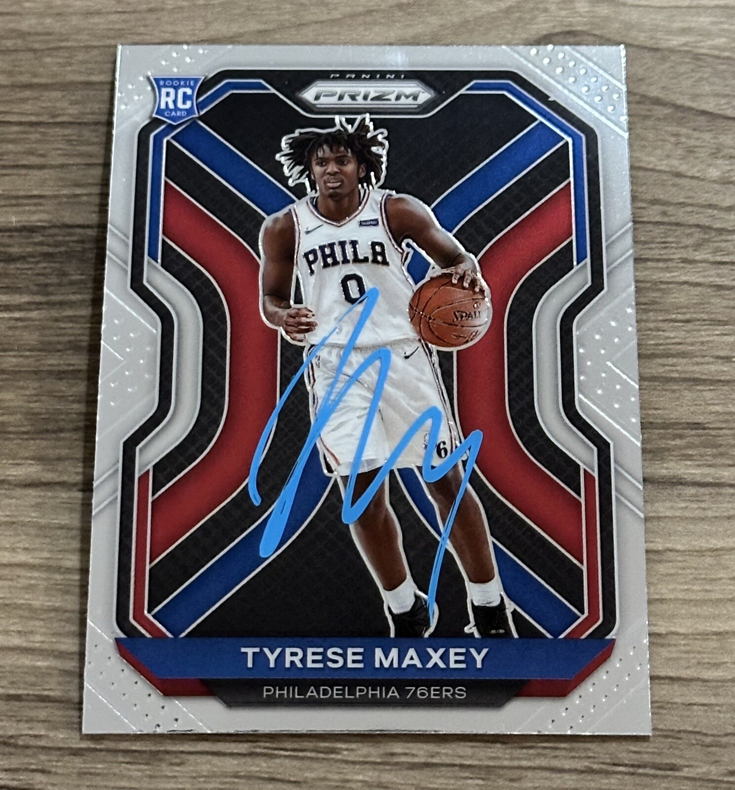 2020-21 Tyrese Maxey Signed Autographed Panini Prizm 256 Rookie Card RC ...