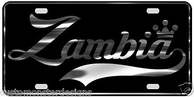 Zambia License Plate All Mirror Plate & Chrome and Regular Vinyl ...