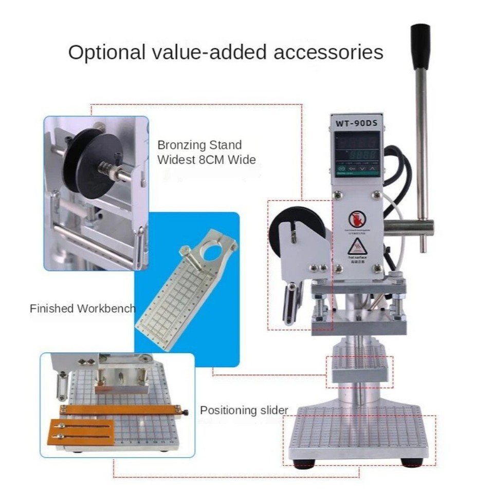 220 V Embossed Logo Stamping Machine Leather Embossed Paper Stamping ...