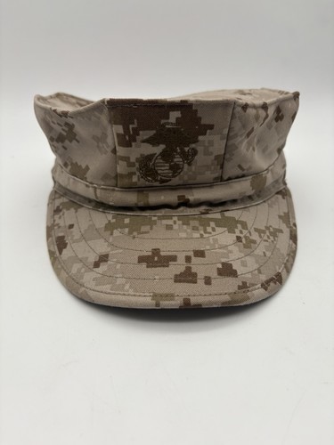 Small - US Marine Corps Desert MARPAT Garrison Cover Cap Patrol Hat ...