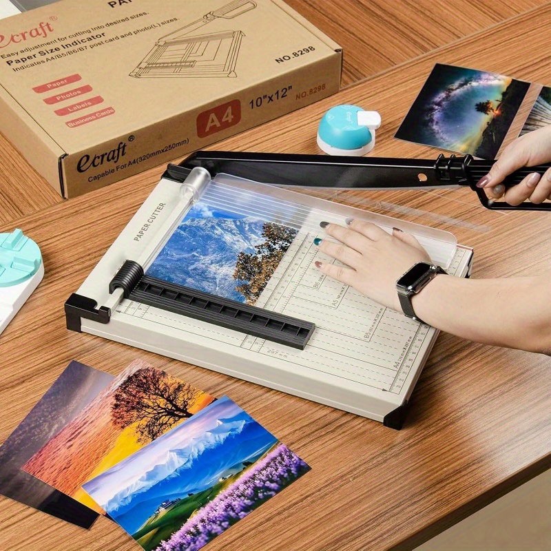 Paper Cutter,Paper Trimmer with Guard,12" Cut Length Guillotine Paper ...