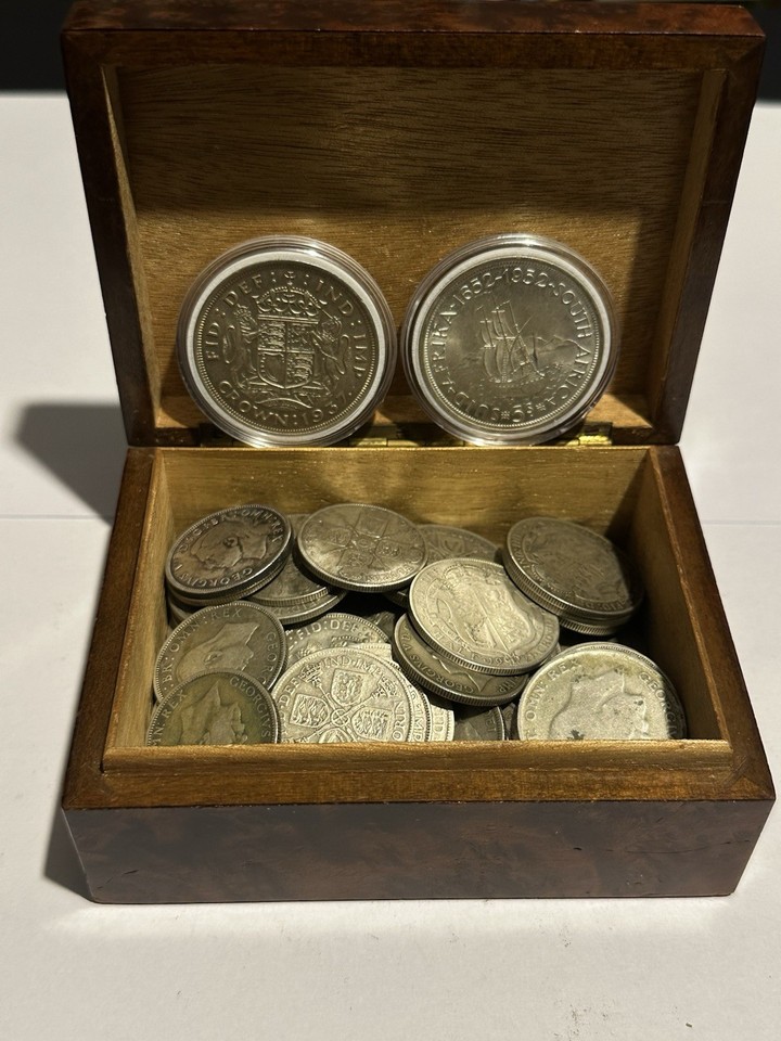 Big Coins Bulk Job Lot Pre-1947 Silver .500/50% Florins+Half Crowns ...