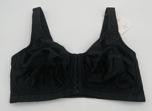 ABC 123 Front & Back Close Rose Contour Mastectomy Bra Black NWT Size ...