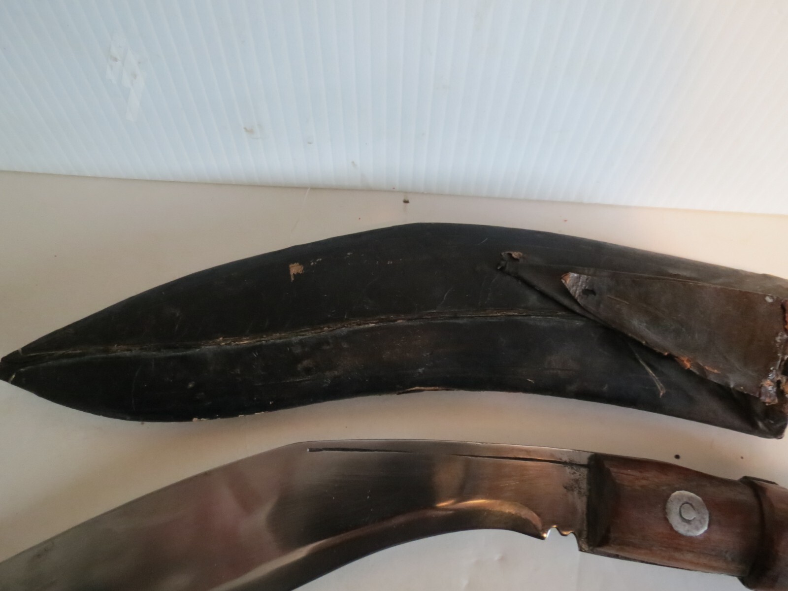 Vintage WW2 Nepal Indian Kukri Gurkha Fighting Knife W/ Scabbard - Very ...