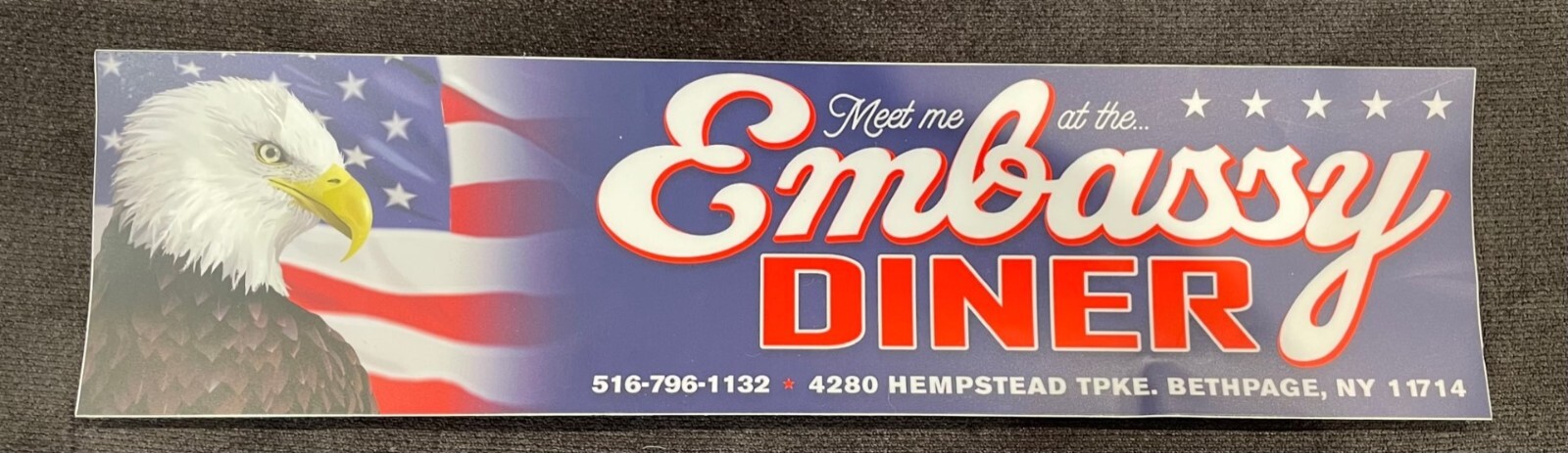 BRAND NEW EMBASSY DINER BETHPAGE NEW YORK BUMPER STICKER | eBay