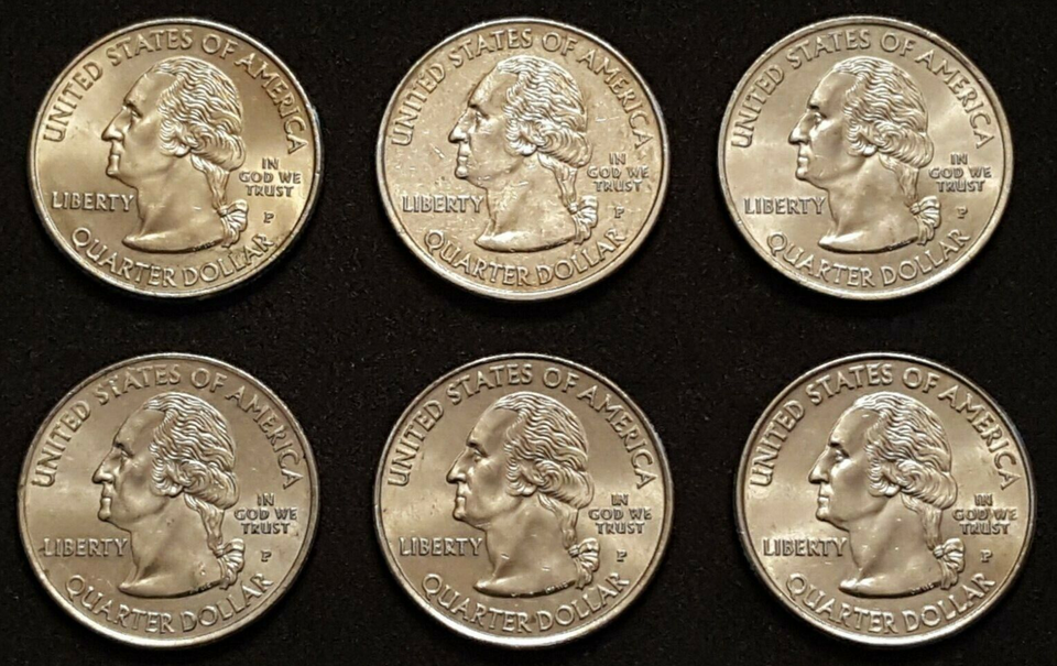 Complete set of 2009P U.S. Territory QUARTERS -- 6 coin lot | eBay