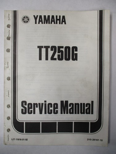 Genuine Vintage YAMAHA TT250G OEM SHOP SERVICE REPAIR MANUAL 3Y0-28197 ...
