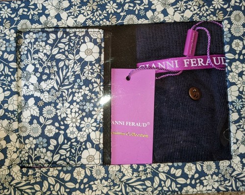 NWT Gianni Feraud Floral Liberty Fabric Card Holder & Socks Gift Set ...