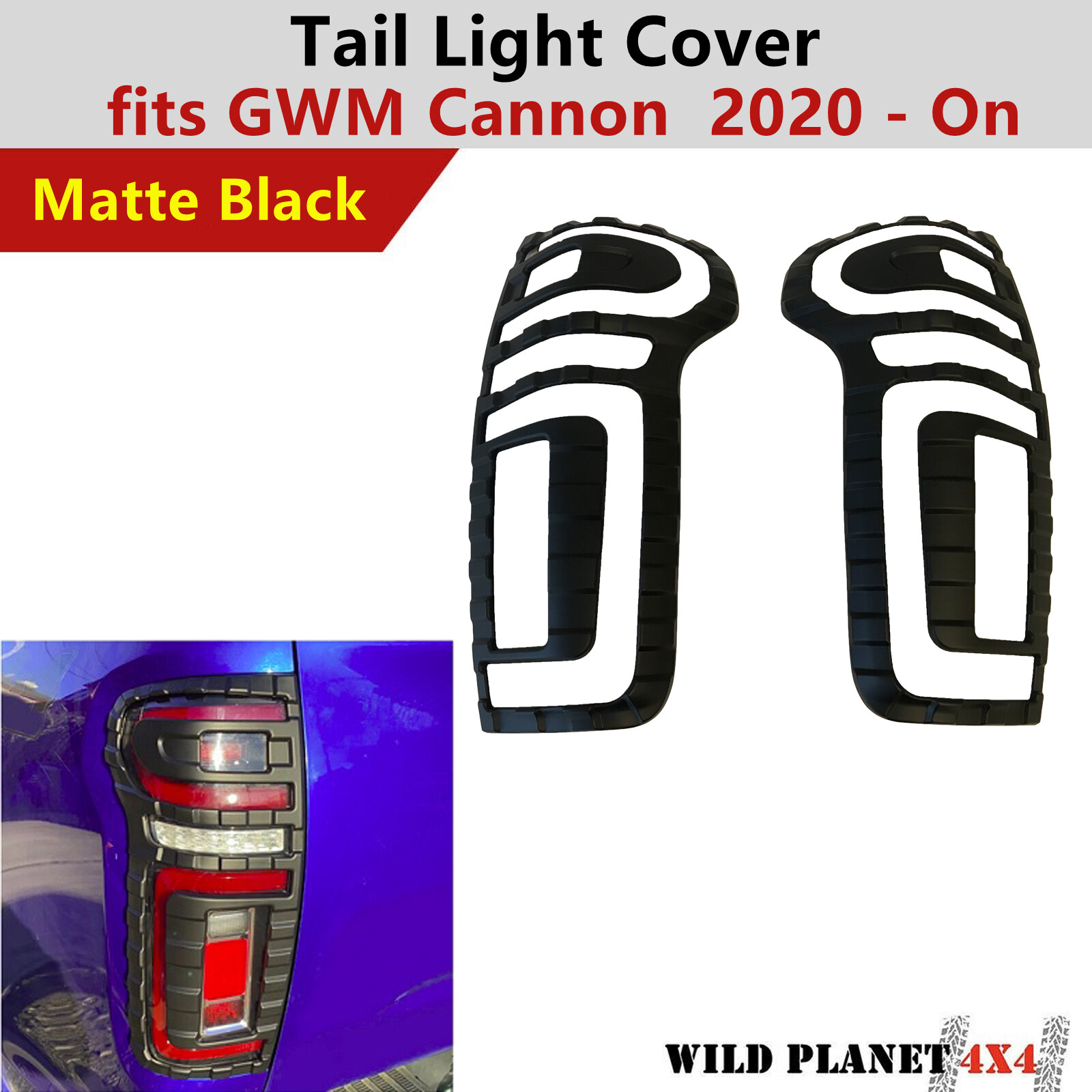 Matte Black Tail Light Cover Trim for GWM Cannon 2020 - On | eBay