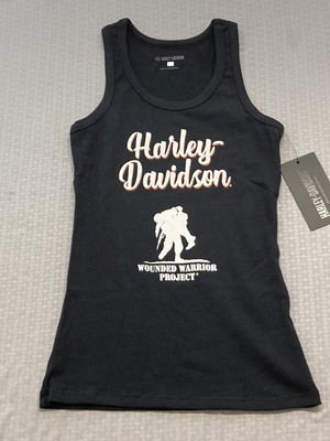 NEW GENUINE HARLEY DAVIDSON 96193-23VW Women's WWP Knit Tank Black M | eBay