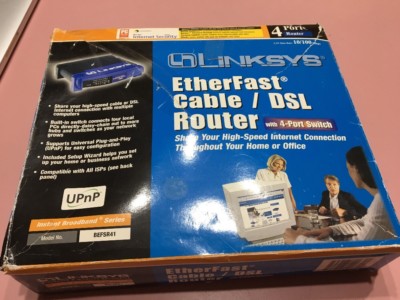 Linksys EtherFast BEFSR41-RM 4-Port 10/100 Wired Router (BEFSR41 ...