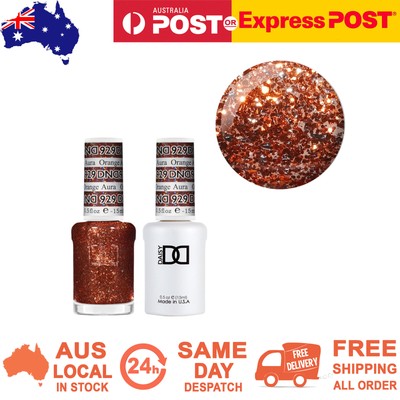 DND 929 Orange Aura - DND Collection Nail Gel & Lacquer Polish Duo 15ml ...