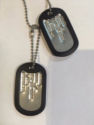 MILITARY DOG TAG HALLOWEEN COSTUME PROP JOHN RAMBO Soldier Special ...