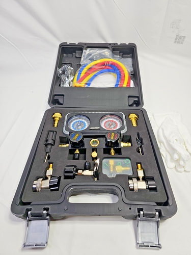Lichamp AC R1234YF R134A Gauge Set, Automotive Manifold Gauge ...