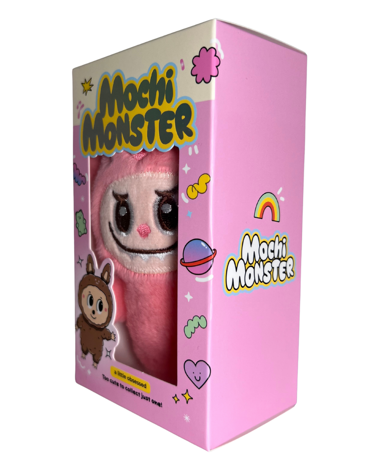Mochi Monster Plush Charm- Style Kawaii Collectible Keychain-Pink ...