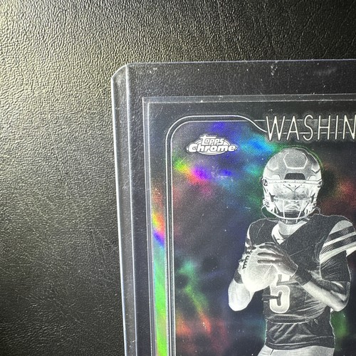 2024 Topps Chrome Jayden Daniels NEGATIVE REFRACTOR Rare Variation ...