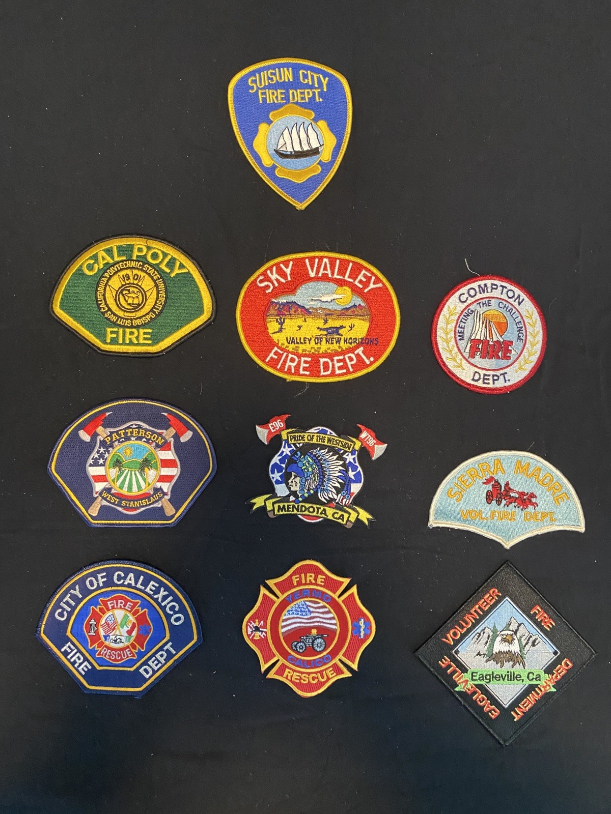 (10) TEN UNCOMMON California Fire & Public Safety Patches | eBay