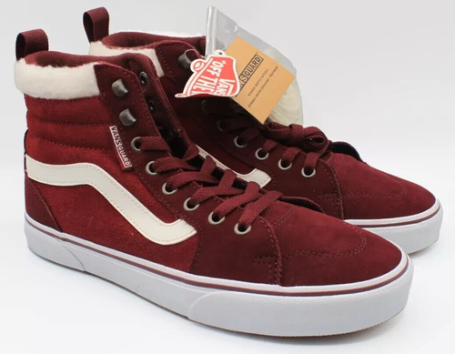 NEW Vans Filmore Hi 721356 Vanguard Suede Maroon red Sneaker Shoes ...