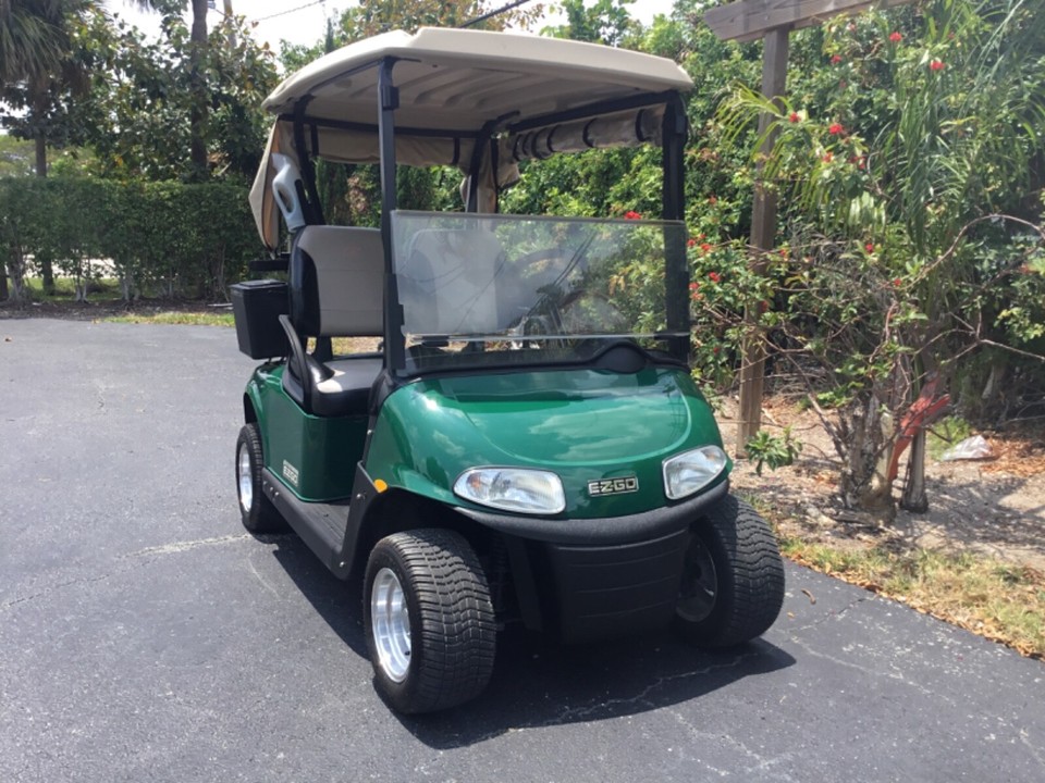 GREEN 2017 ezgo 48v RXV 2 seat Passenger golf cart fast alloy rims ...