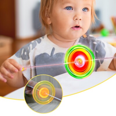 Spinning Wheel Toy Colorful Glow Up Novelty Children's Toys Pull Line ...