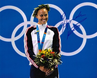 AMANDA BEARD 'SWIMMER' 7-TIME MENDAL OLYMPIAN SIGNED 8X10 PICTURE *COA ...
