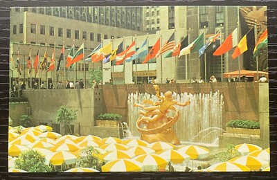 ROCKEFELLER CENTER OUTDOOR RESTAURANT NEW YORK CITY 1980'S COLOR ...
