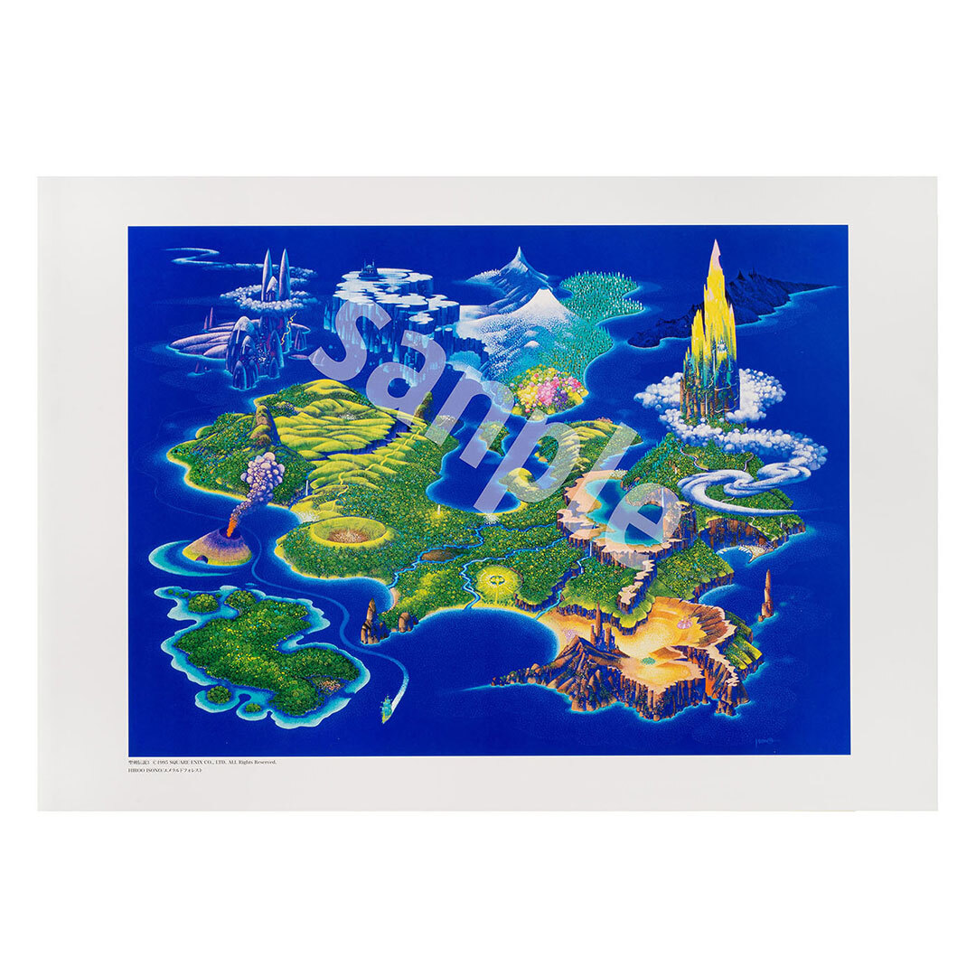 Secret of Mana 3 World Map Art Poster Hiroo Isono A1 594x841mm ...