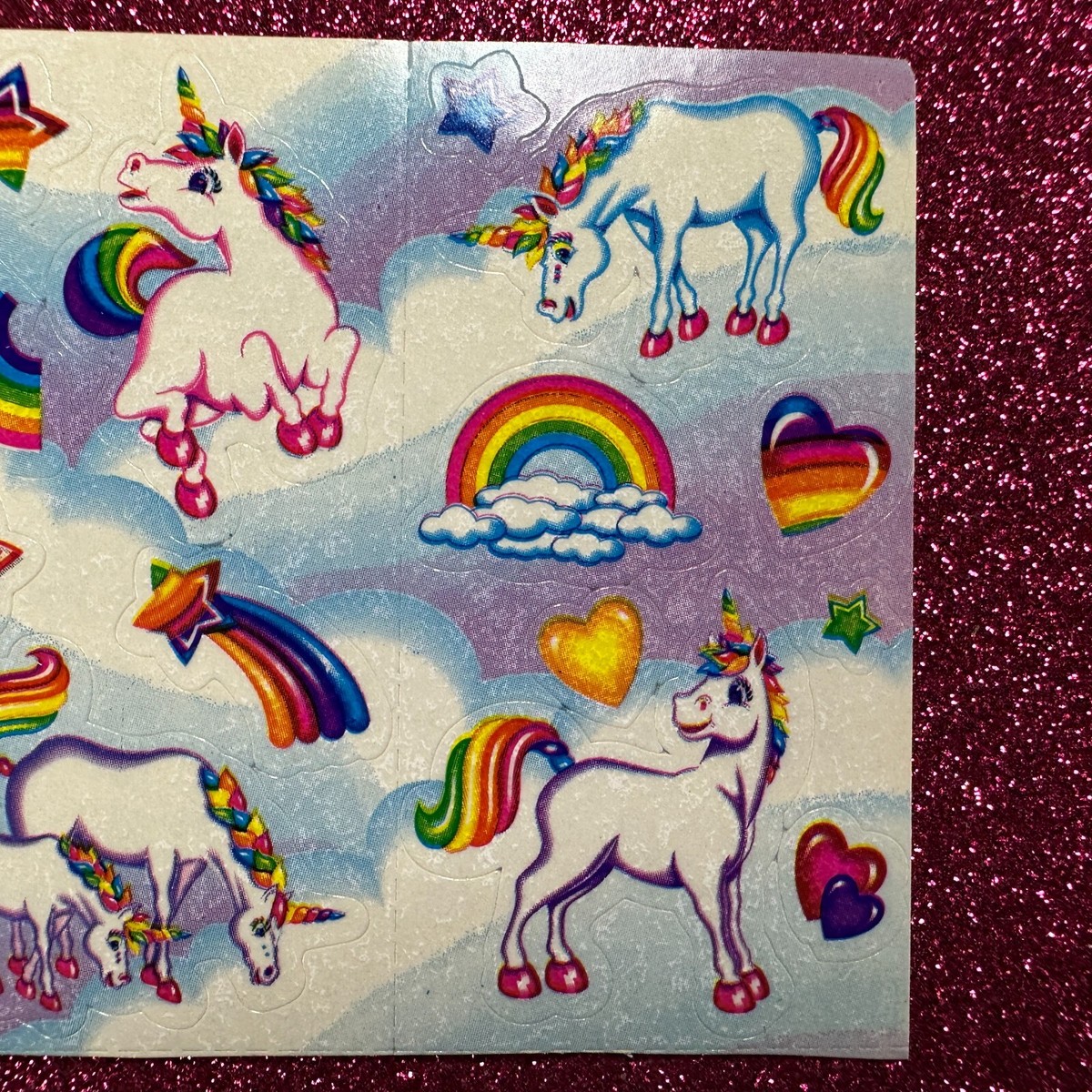 Lisa Frank Unicorn Screensaver Square Flag Rainbow Unicorn With Golden